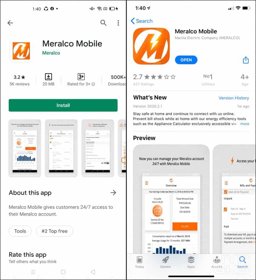 How To View And Download Meralco Bills Online Android